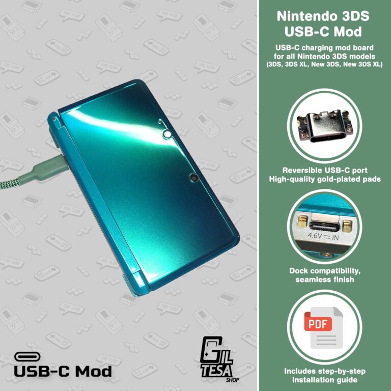 Nintendo 3DS: USB-C Mod - The giltesa's shop