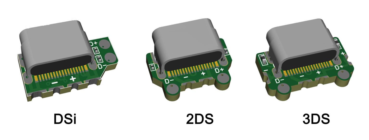 Nintendo DSi, 2DS & 3DS: USB-C Mod (Supports data connection) - The ...