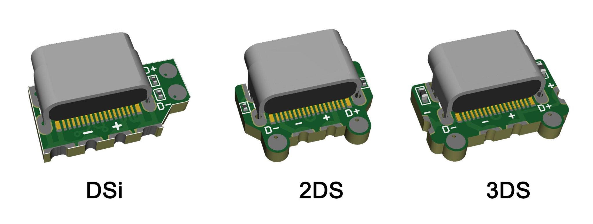 Nintendo DSi, 2DS & 3DS: USB-C Mod (Supports data connection) - The ...